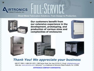 Airtronics Metal Products Overview - Precision Sheet Metal Manufacturer ...