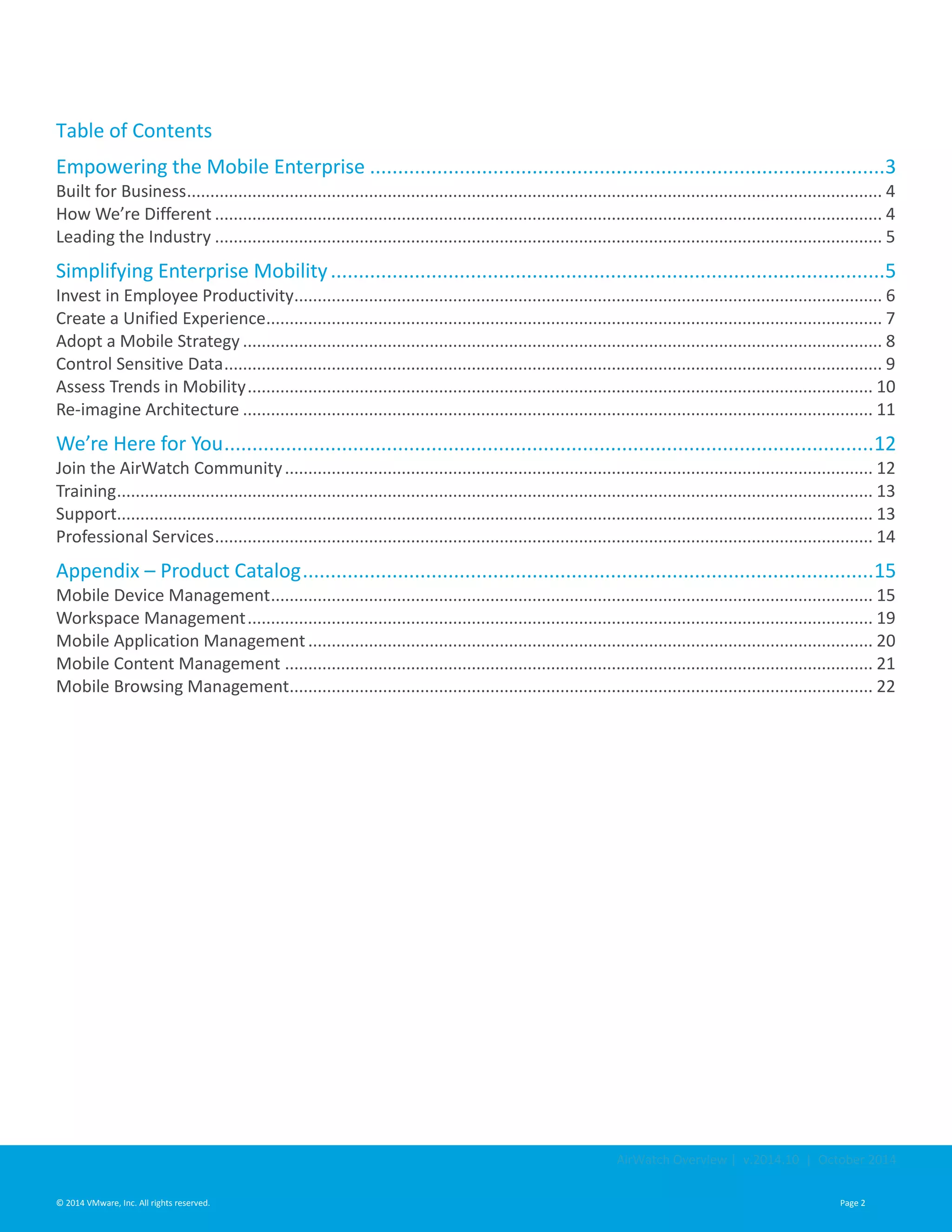 AirWatch Solution Overview | PDF