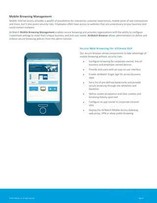 AirWatch Solution Overview | PDF
