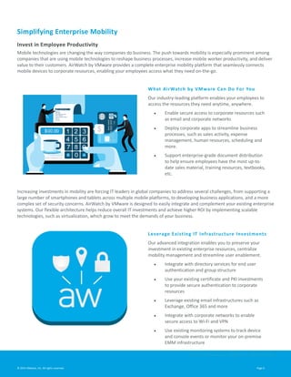 AirWatch Solution Overview | PDF
