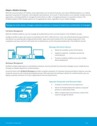 AirWatch Solution Overview | PDF