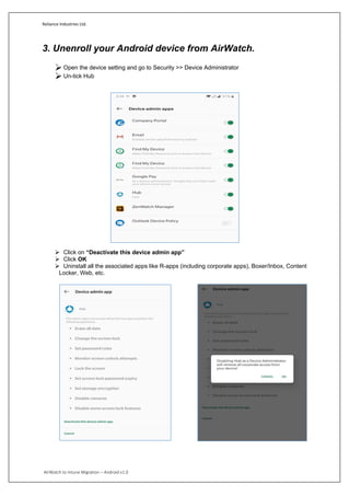 Airwatch to intune_(android) | PDF
