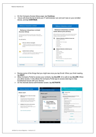 Airwatch to intune_(android) | PDF