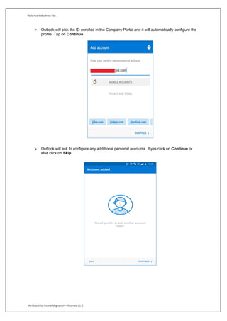 Airwatch to intune_(android) | PDF