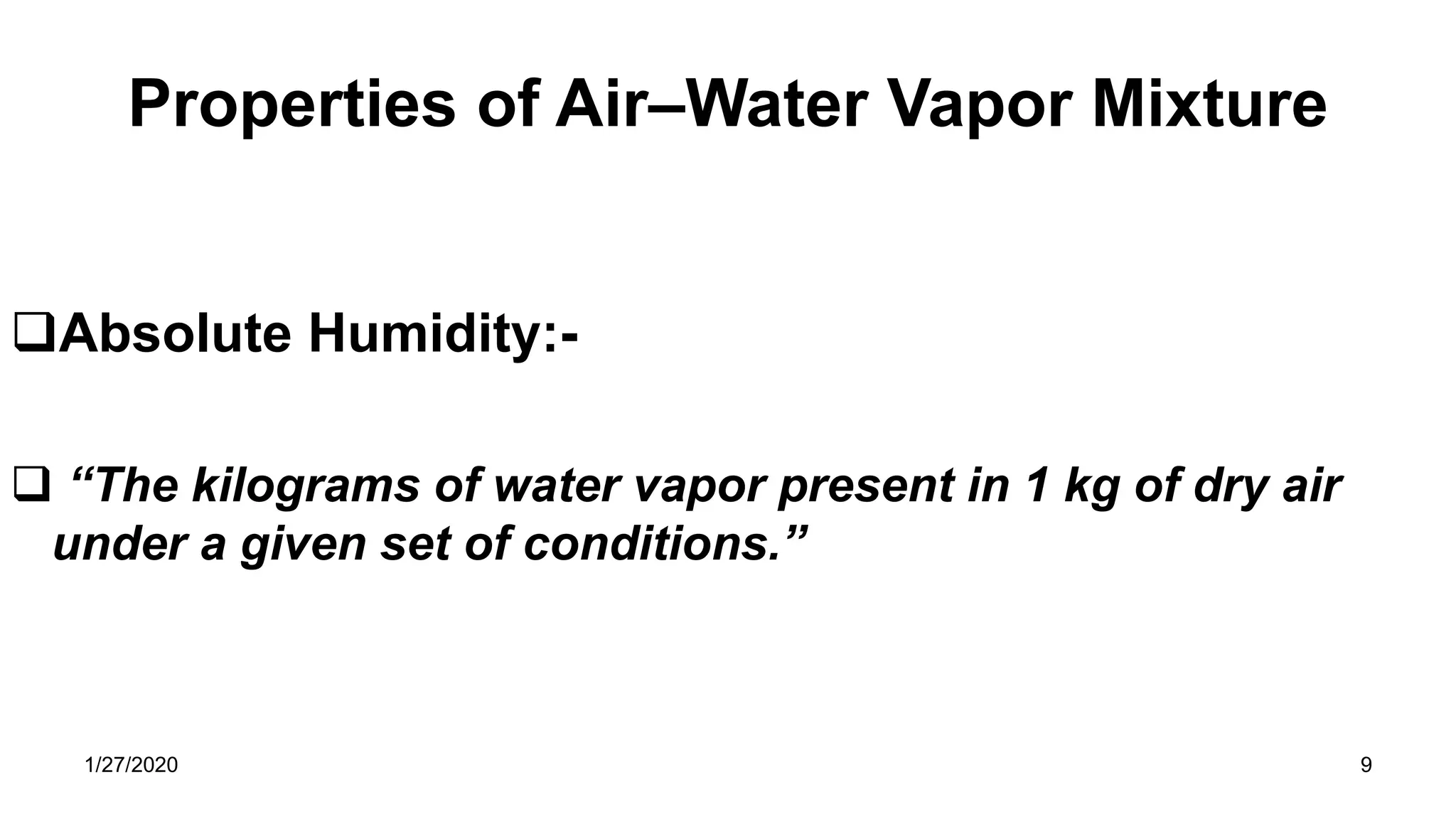 Air Water Mixtures | PPTX