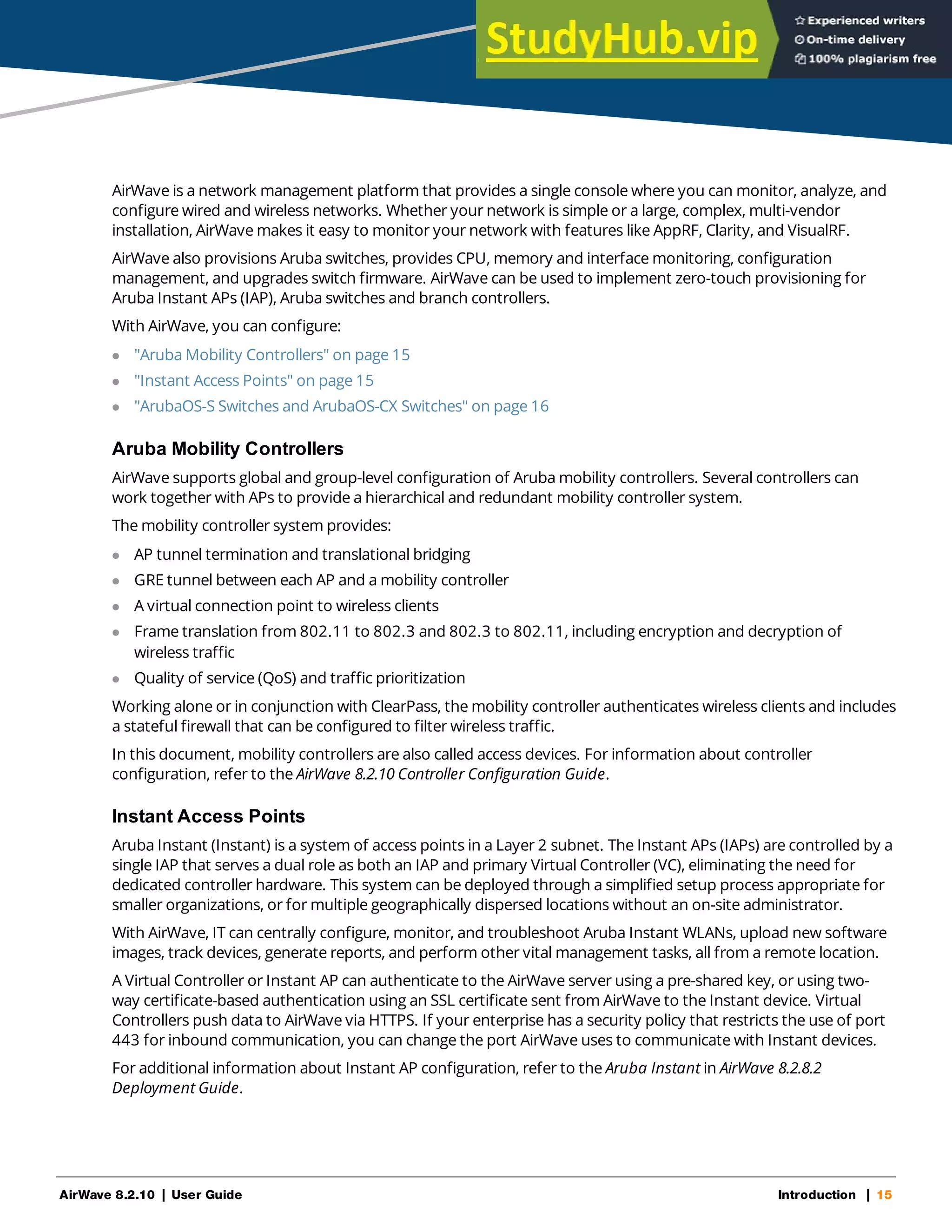 AirWave 8.2.10 User Guide | PDF