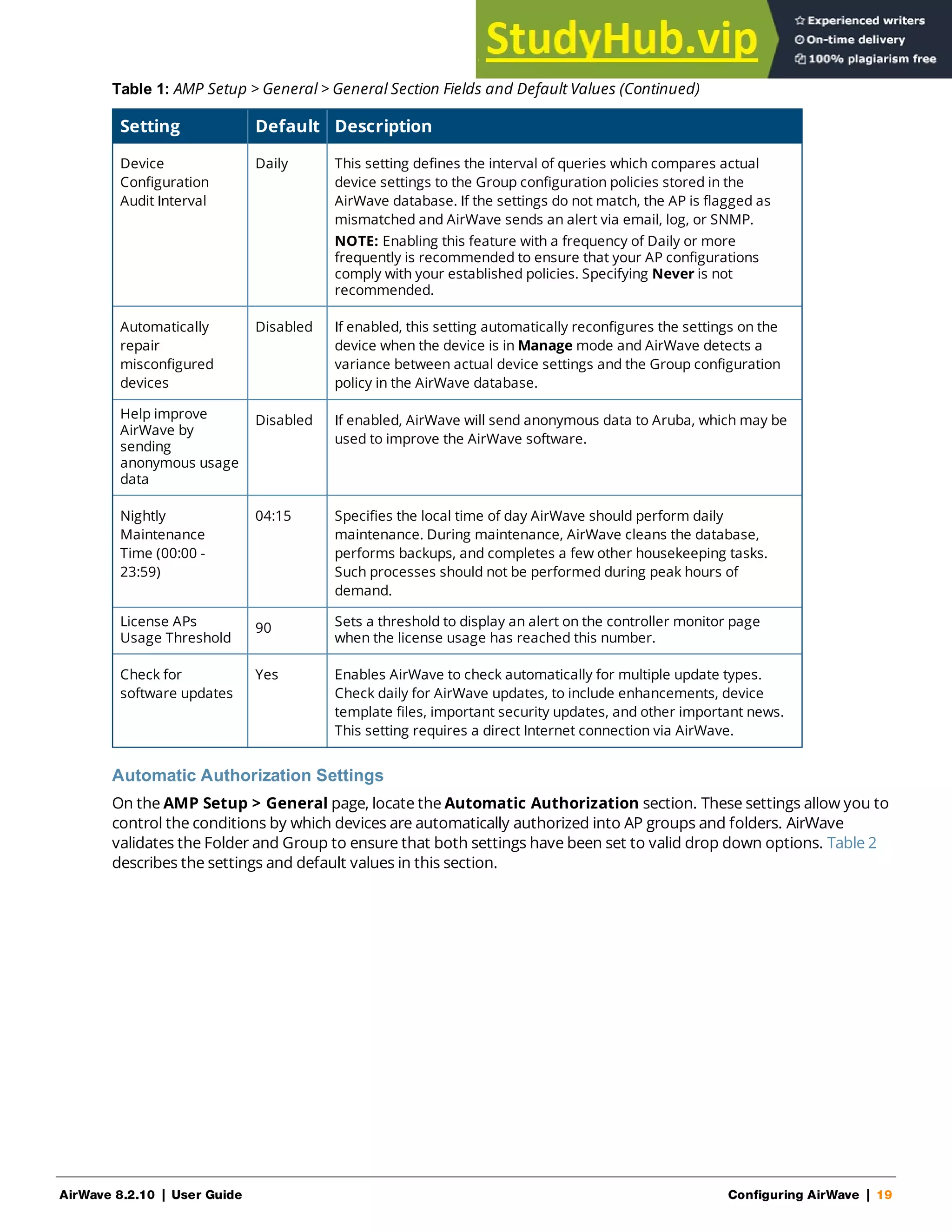 AirWave 8.2.10 User Guide | PDF