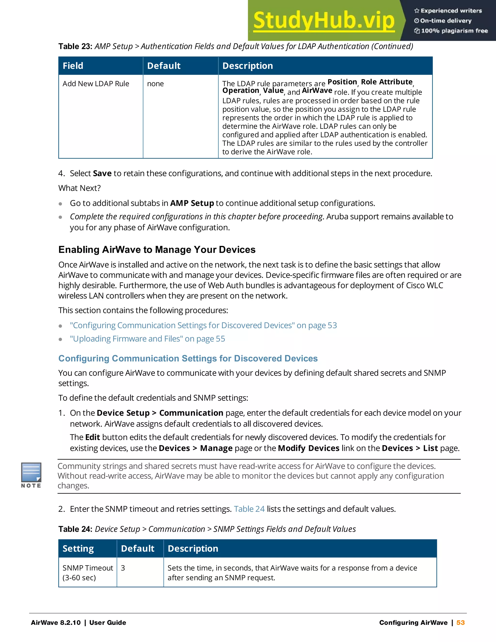 AirWave 8.2.10 User Guide | PDF