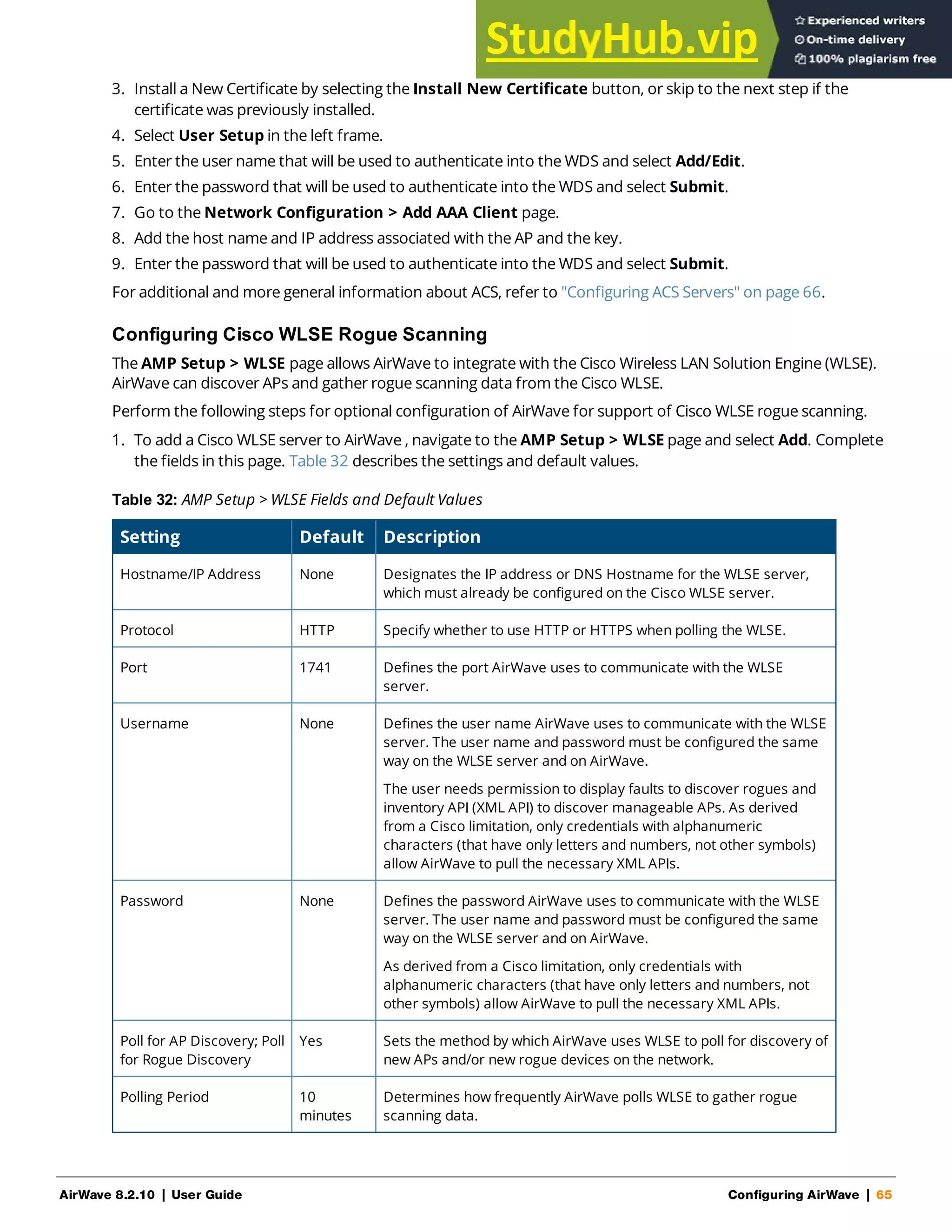 AirWave 8.2.10 User Guide | PDF
