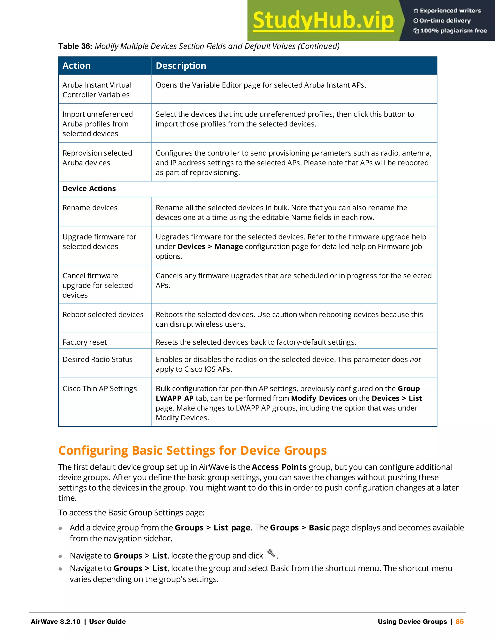 AirWave 8.2.10 User Guide | PDF