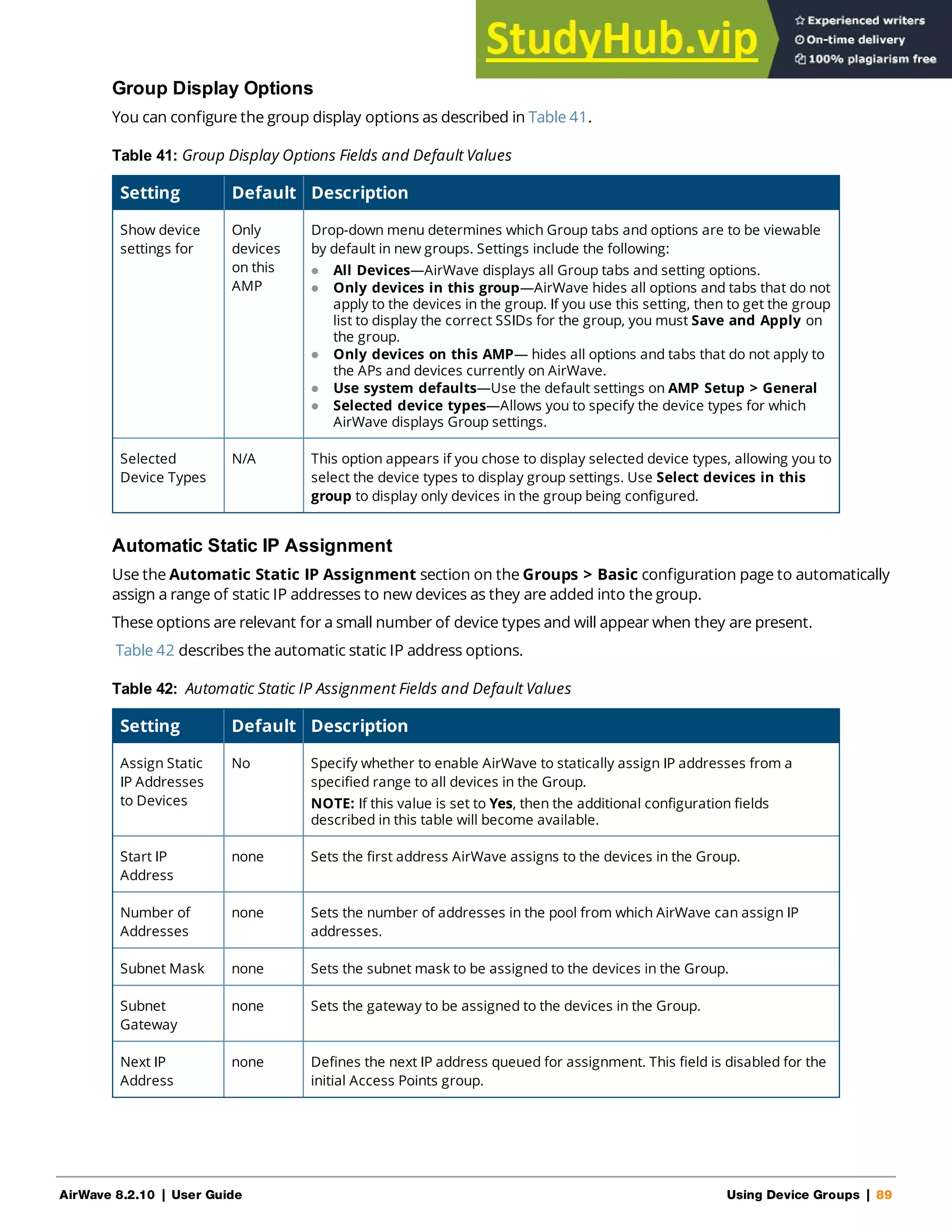 AirWave 8.2.10 User Guide | PDF