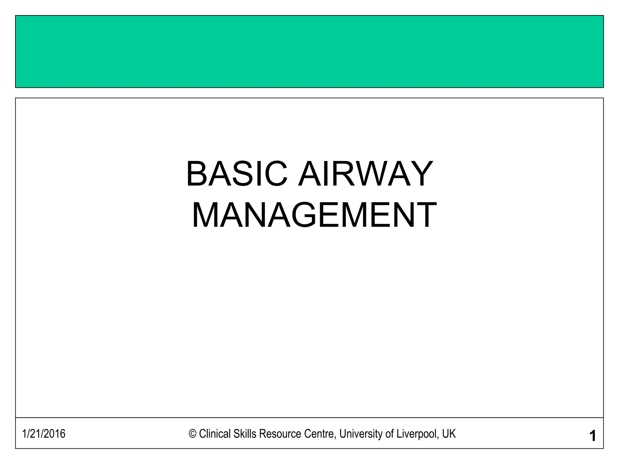 Airway Management | PPTX