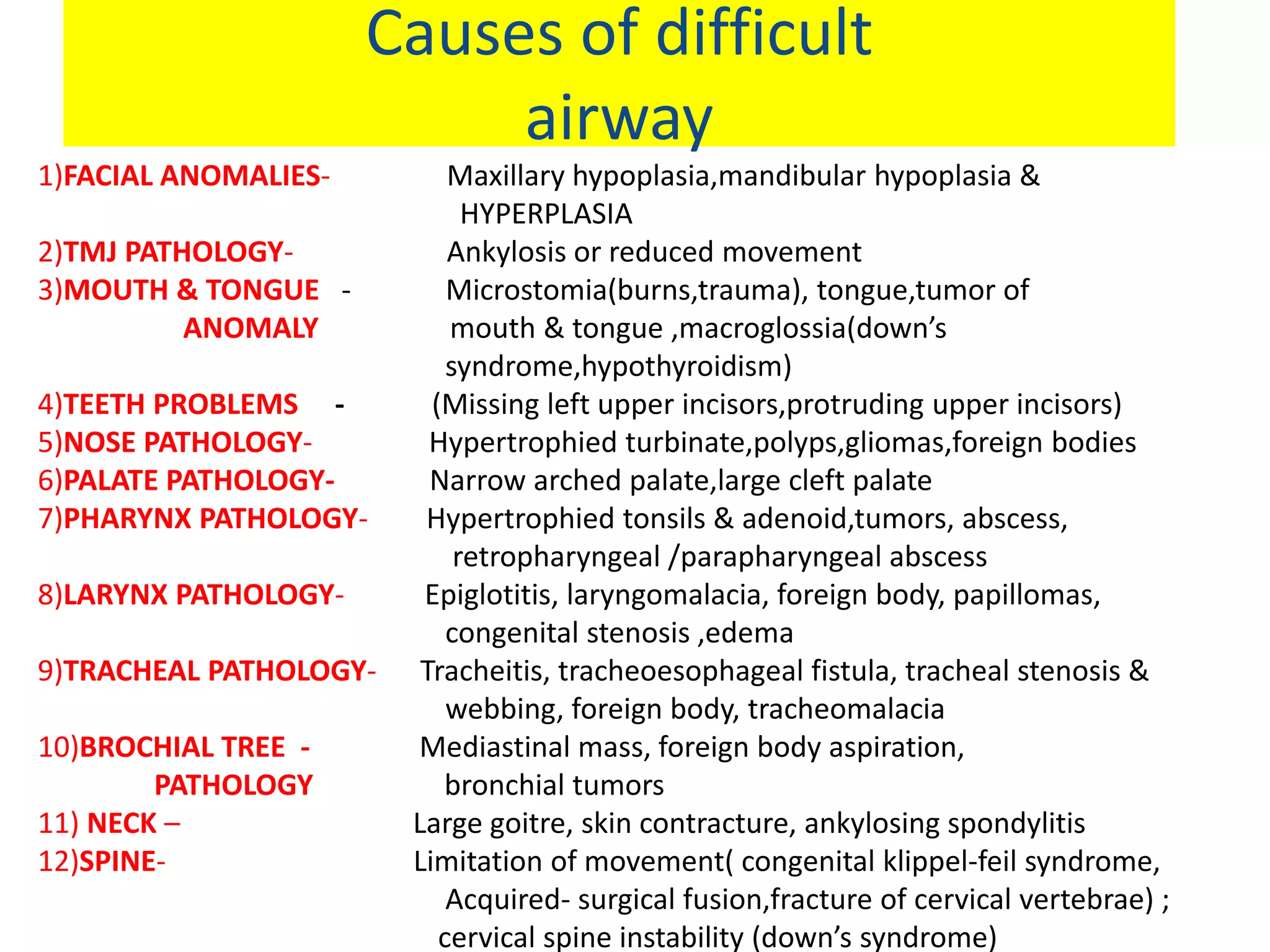 Airway anatomy its assessment and anaesthetic implication | PPTX