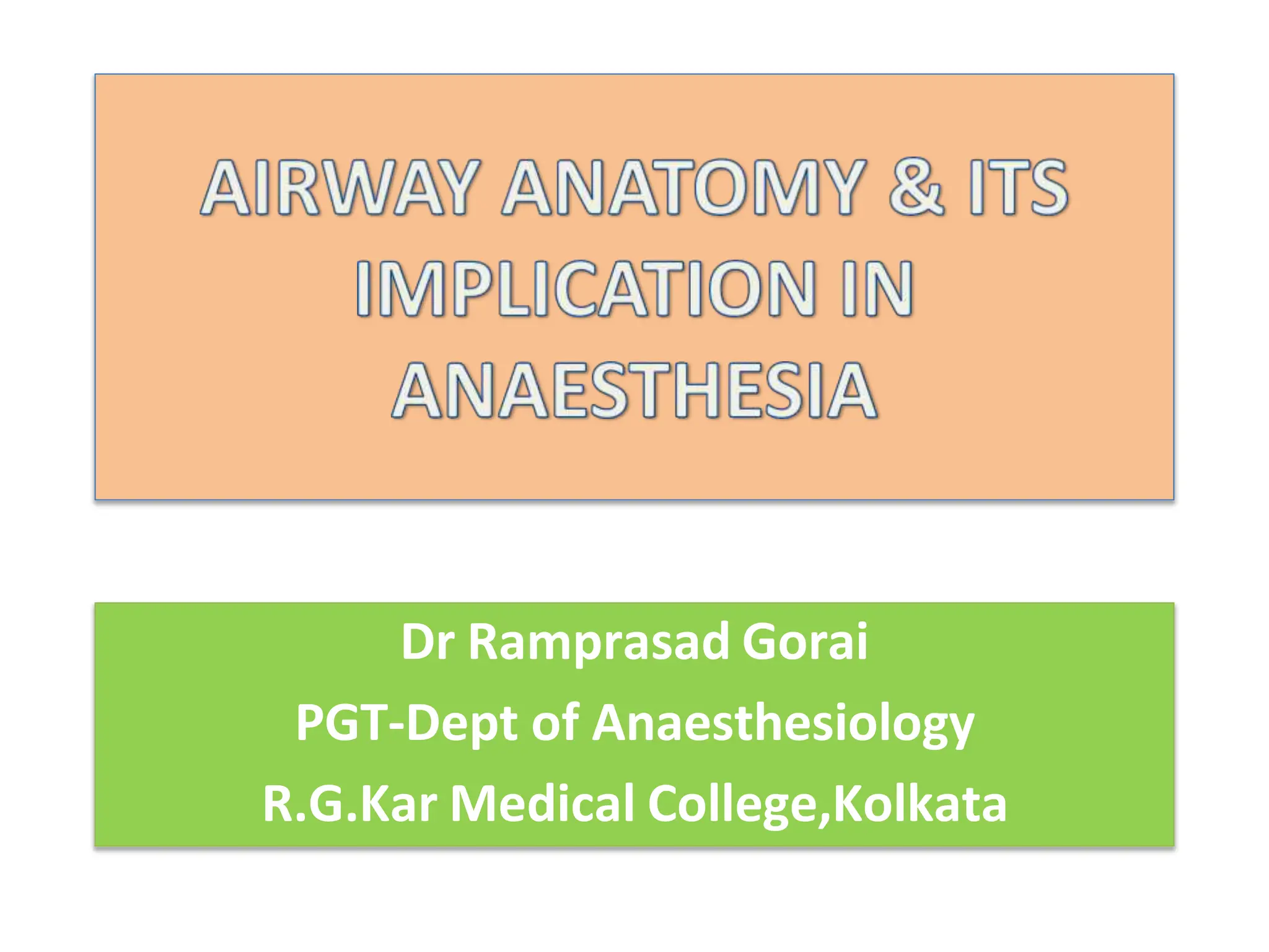 Airway Anatomy and Management Guide | PPT