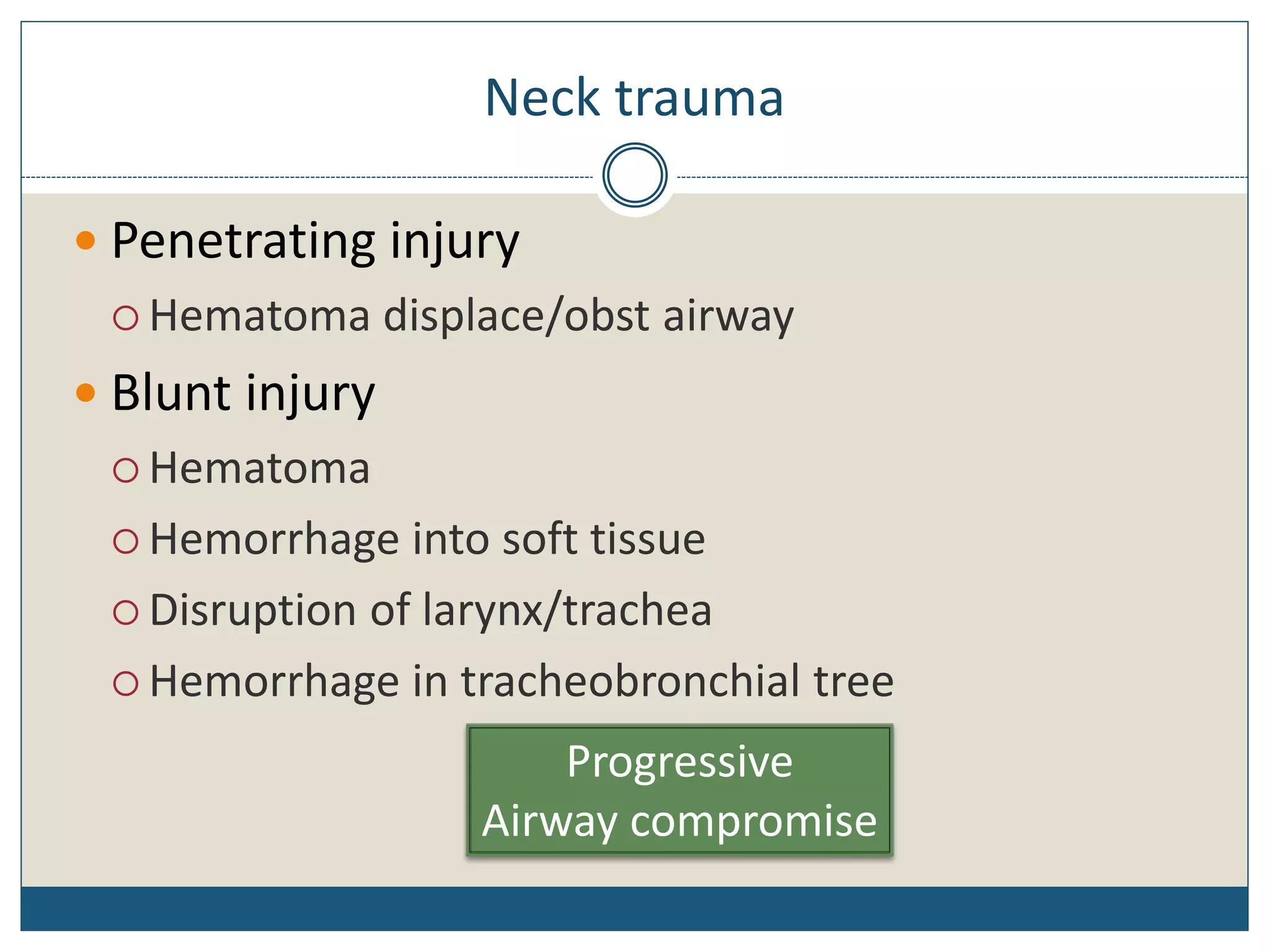 Airway and ventilatory management in trauma | PPTX
