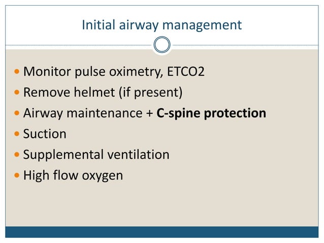 Airway and ventilatory management in trauma | PPTX | First Aid | Injuries