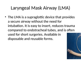 Airway_Apparatus_Anesthesia BY Grace Chana | PPTX
