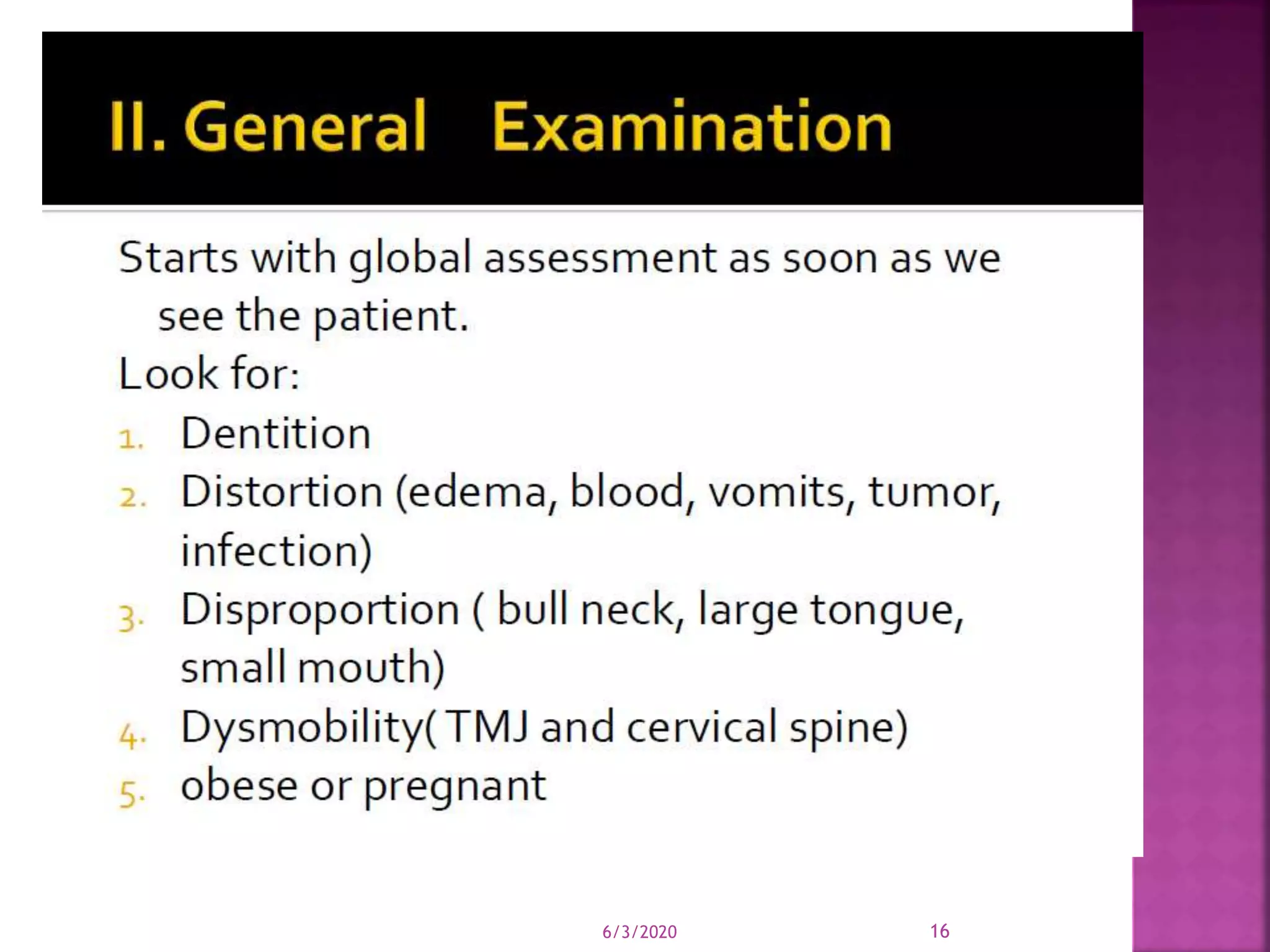 Airway assesment 2 by Dr. Mohammad Abdeljawad | PPT