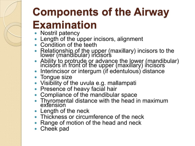 Airway assessment | PPTX | Ear, Nose and Throat Conditions | Diseases ...