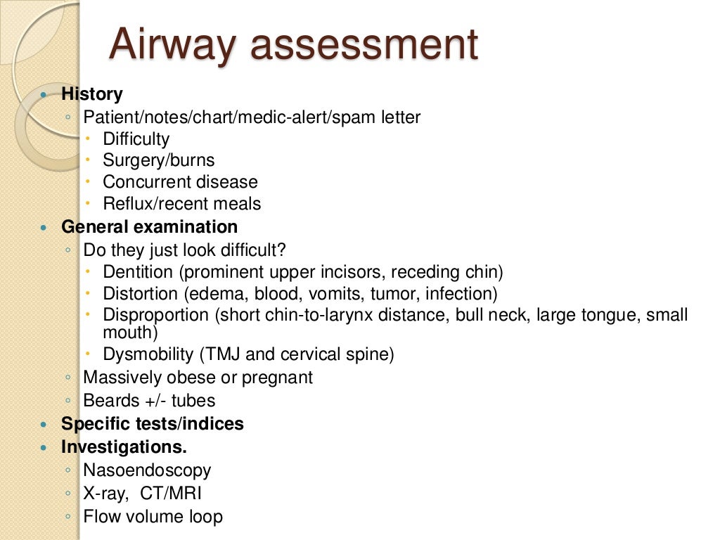 What Is An Airway Assessment - Free Printable Download