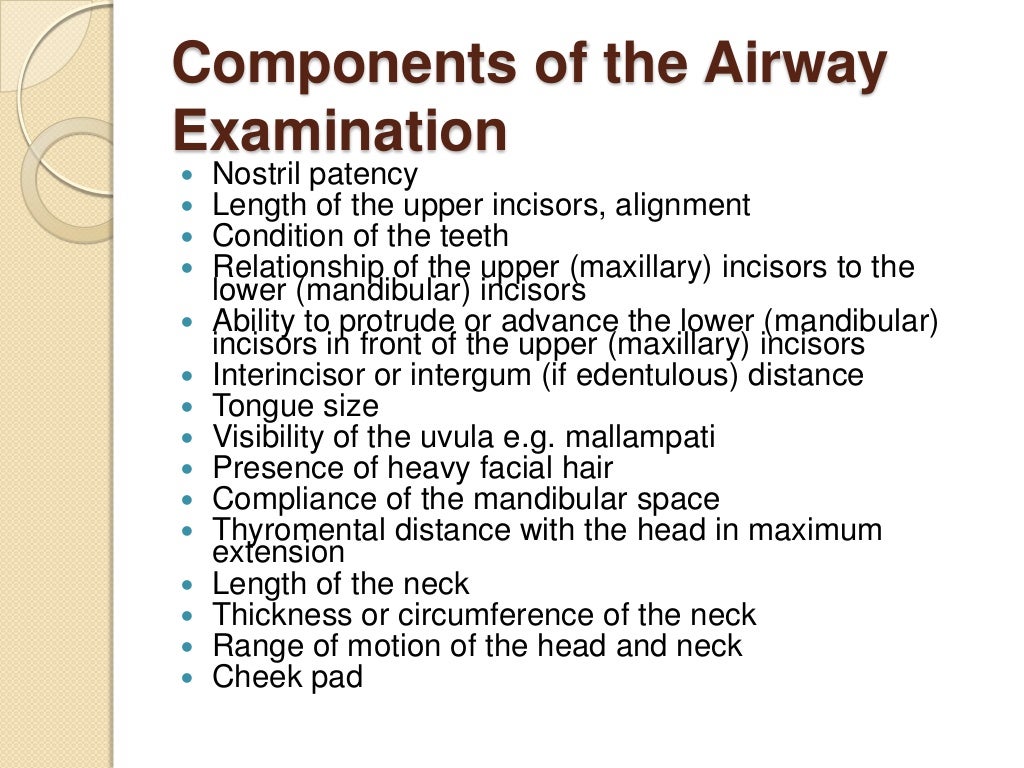 Airway assessment