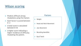 Airway assessment in anaesthesia | PPTX