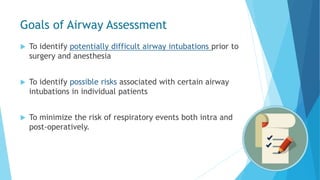 Airway assessment in anaesthesia | PPTX