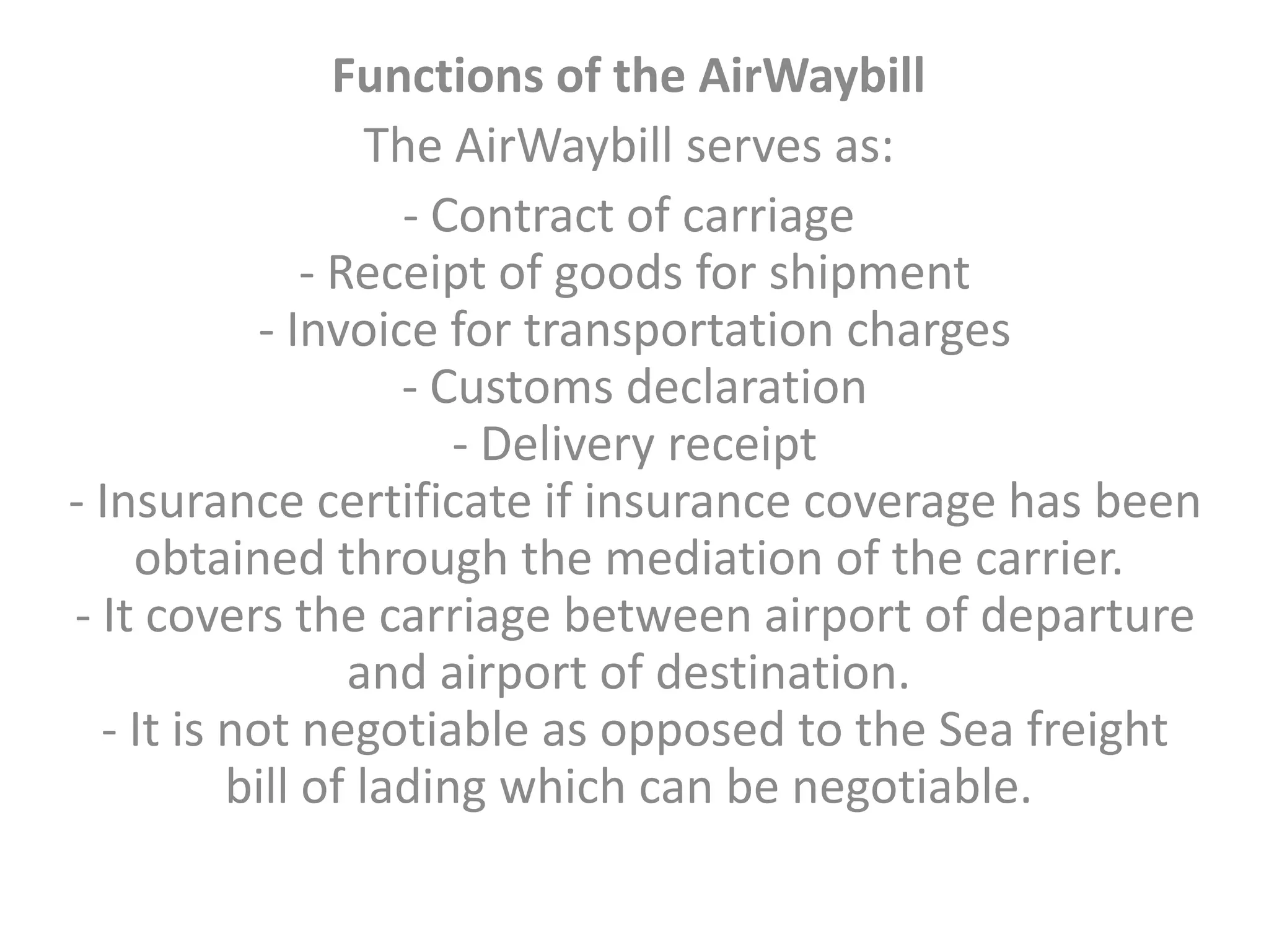 Air way bill esk | PPTX