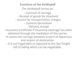 Air way bill esk | PPTX