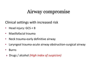 Airway & Cervical Spine.pptx | Death, Injury, or Military Conflict ...