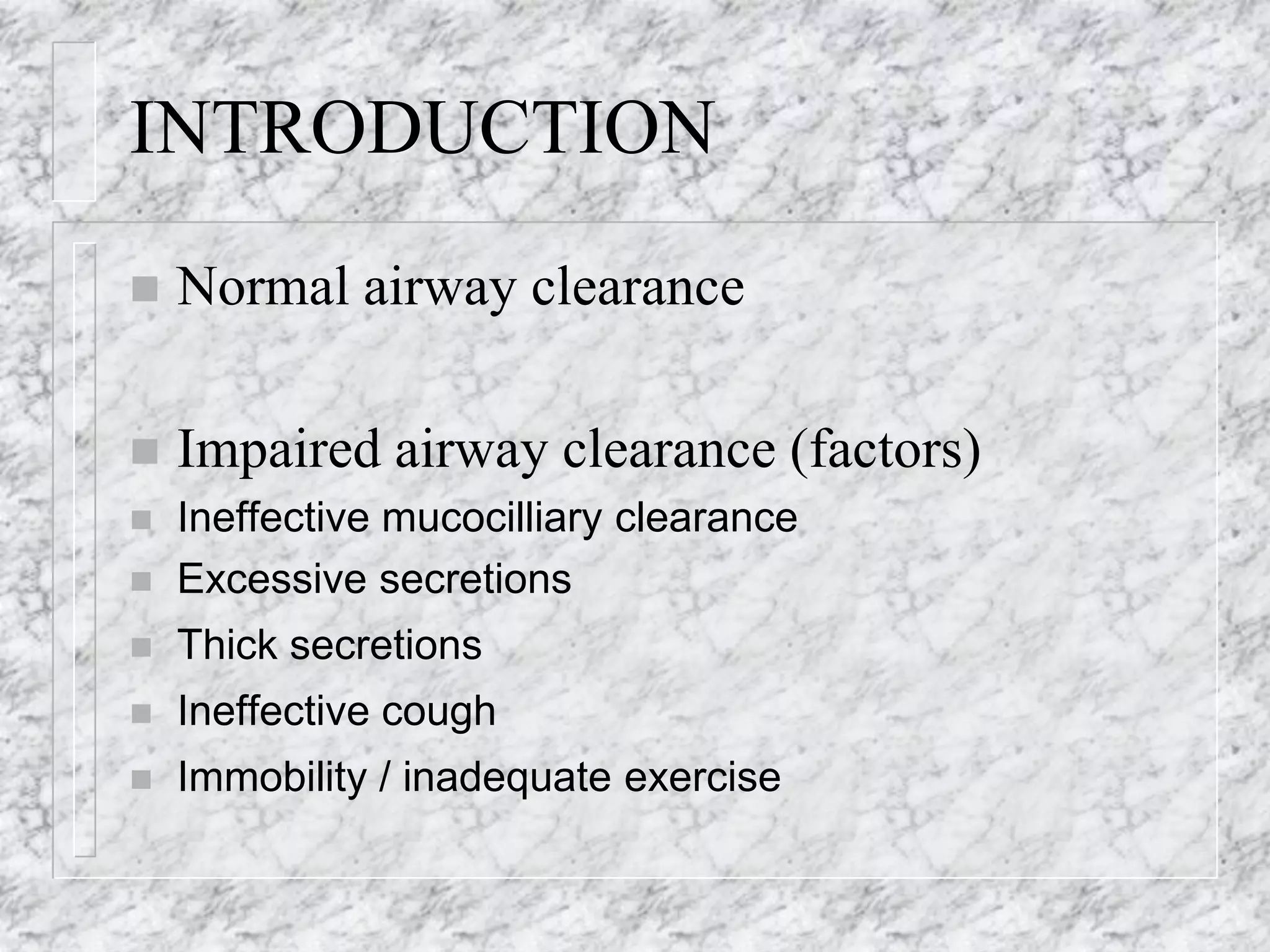 Airway clearence technique | PDF