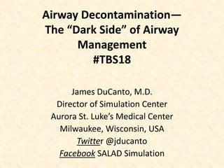Airway decontamination - the "dark side" of airway management | PDF