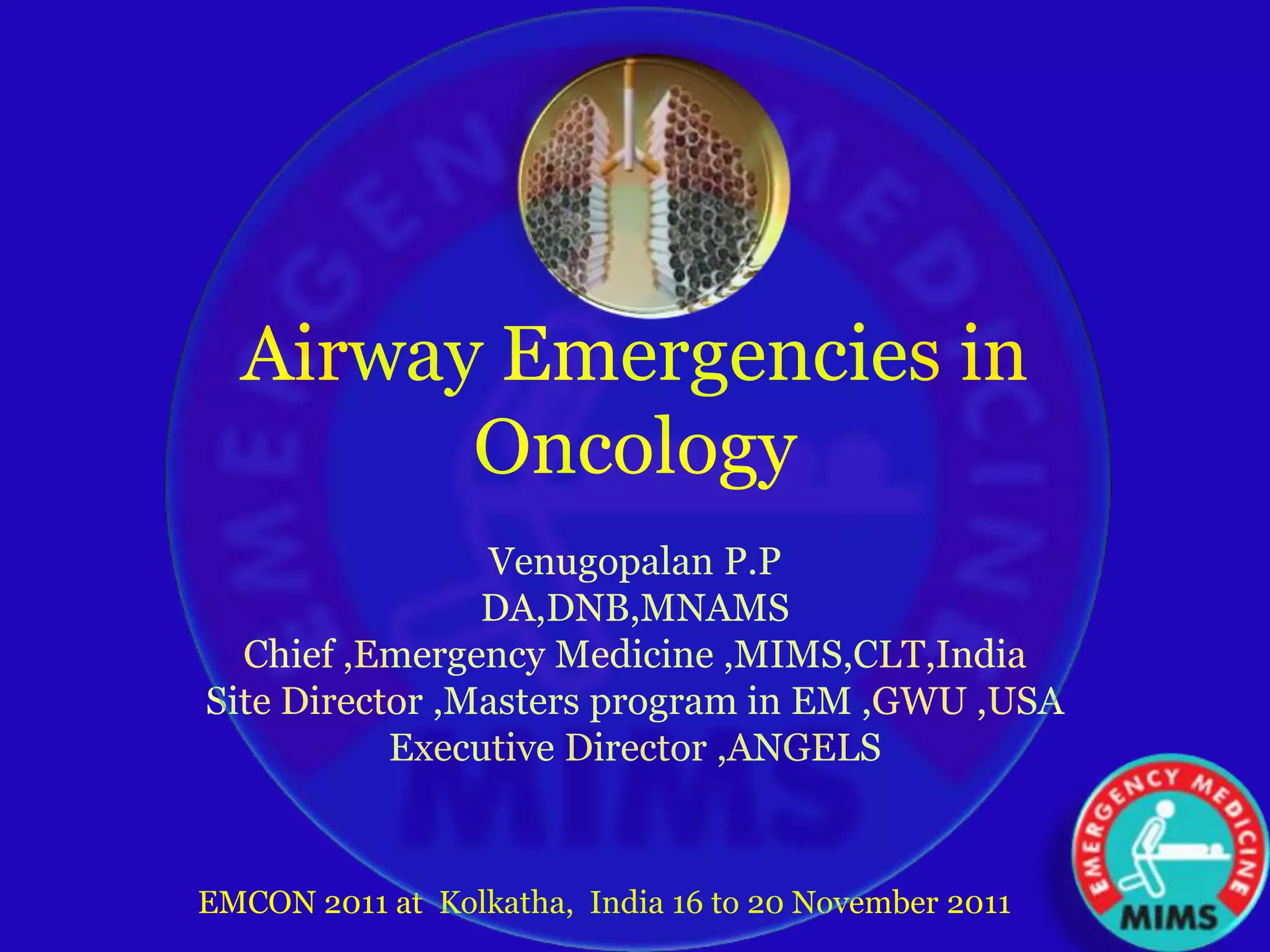 Airway emergencies in oncology | PPTX
