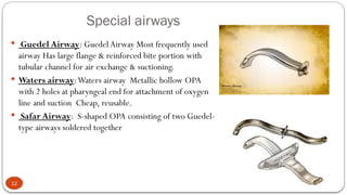 airwayequipment and management in emergency cases | PPTX