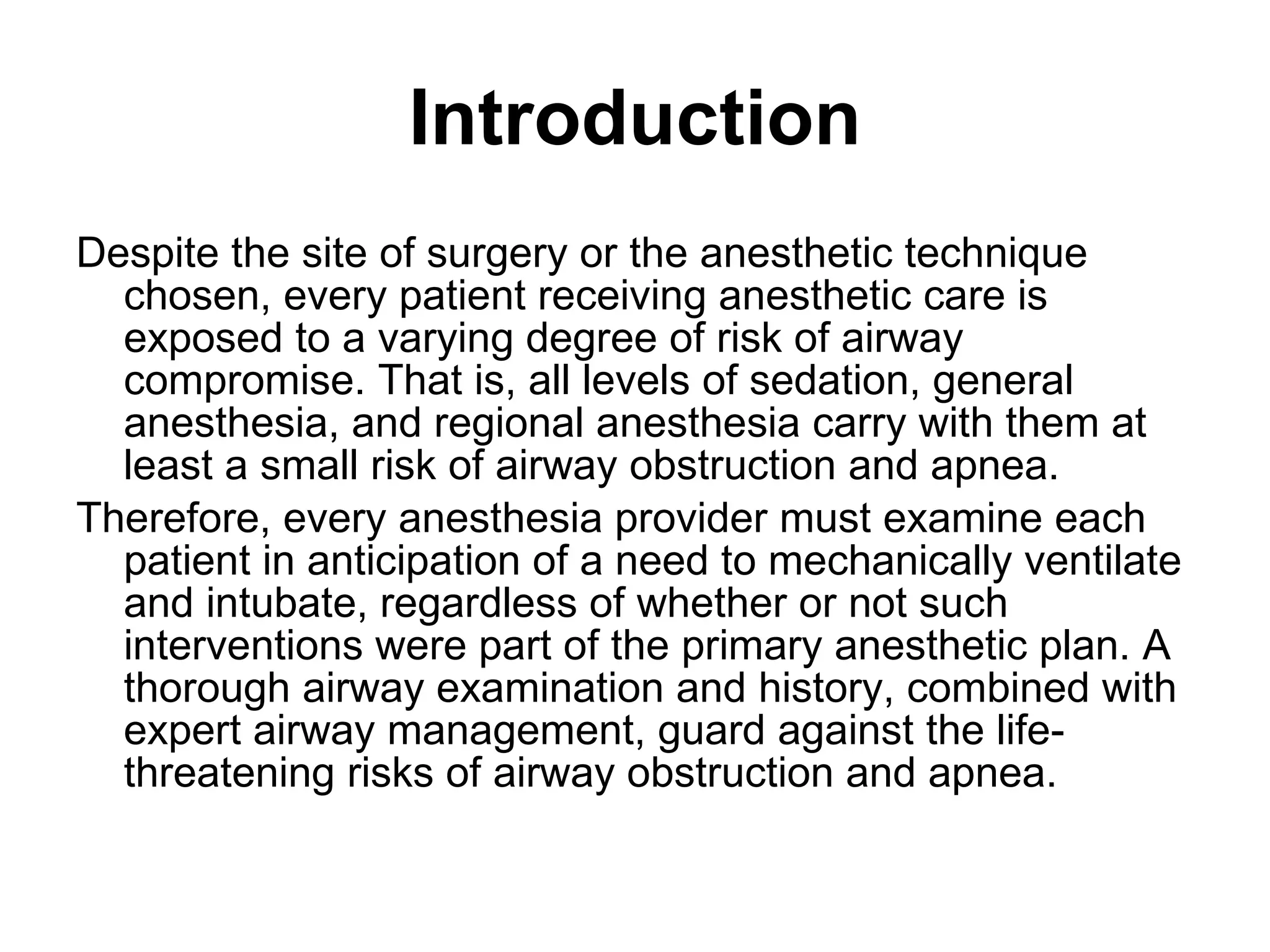 anaesthesia.Airway evaluation and management 1.(dr.amr) | PPT