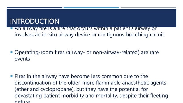 airway fires diagnosis and it's management | PPTX