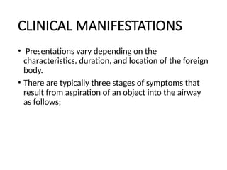 AIRWAY FOREIGN BODIES.pptx peadiatrics rotation | PPT