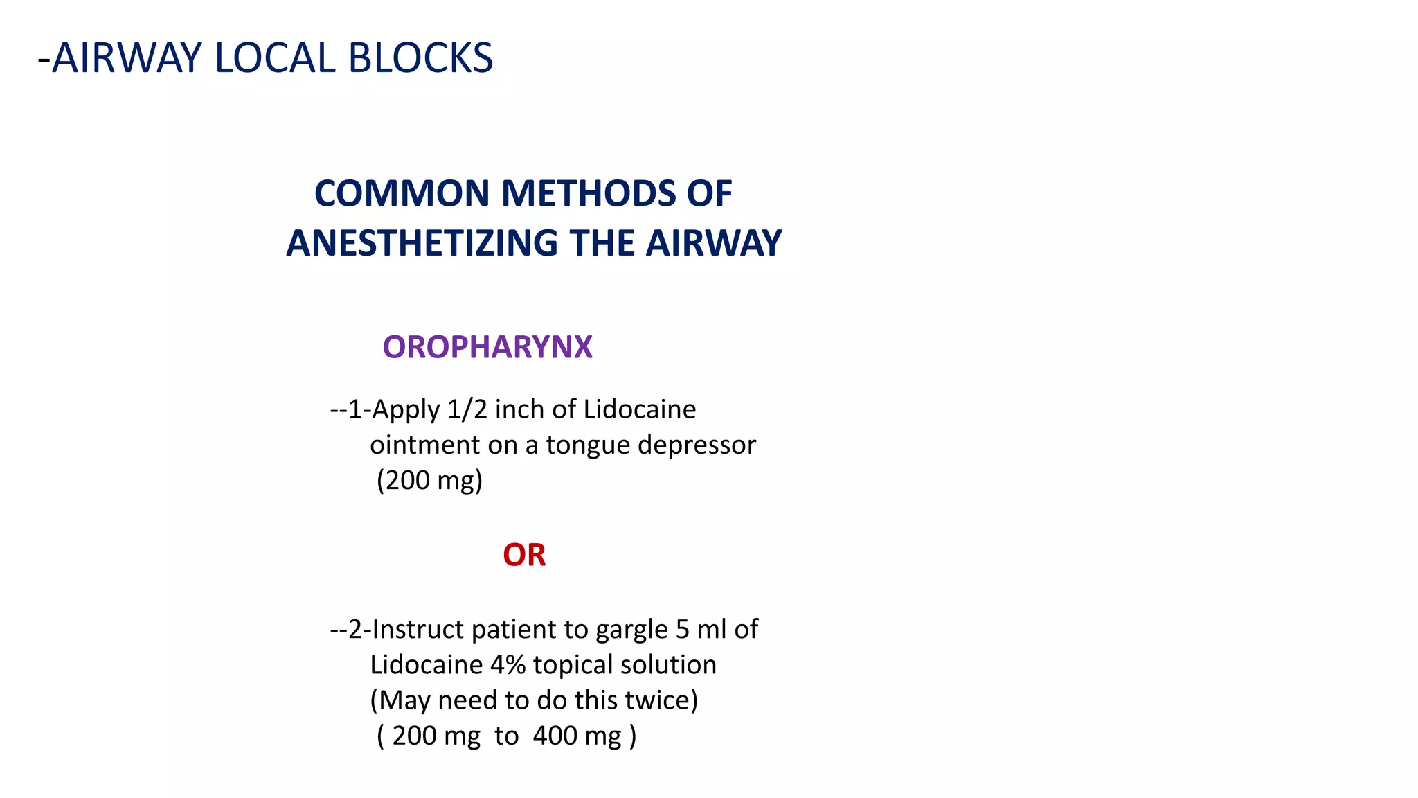 Airway local blocks | PPTX