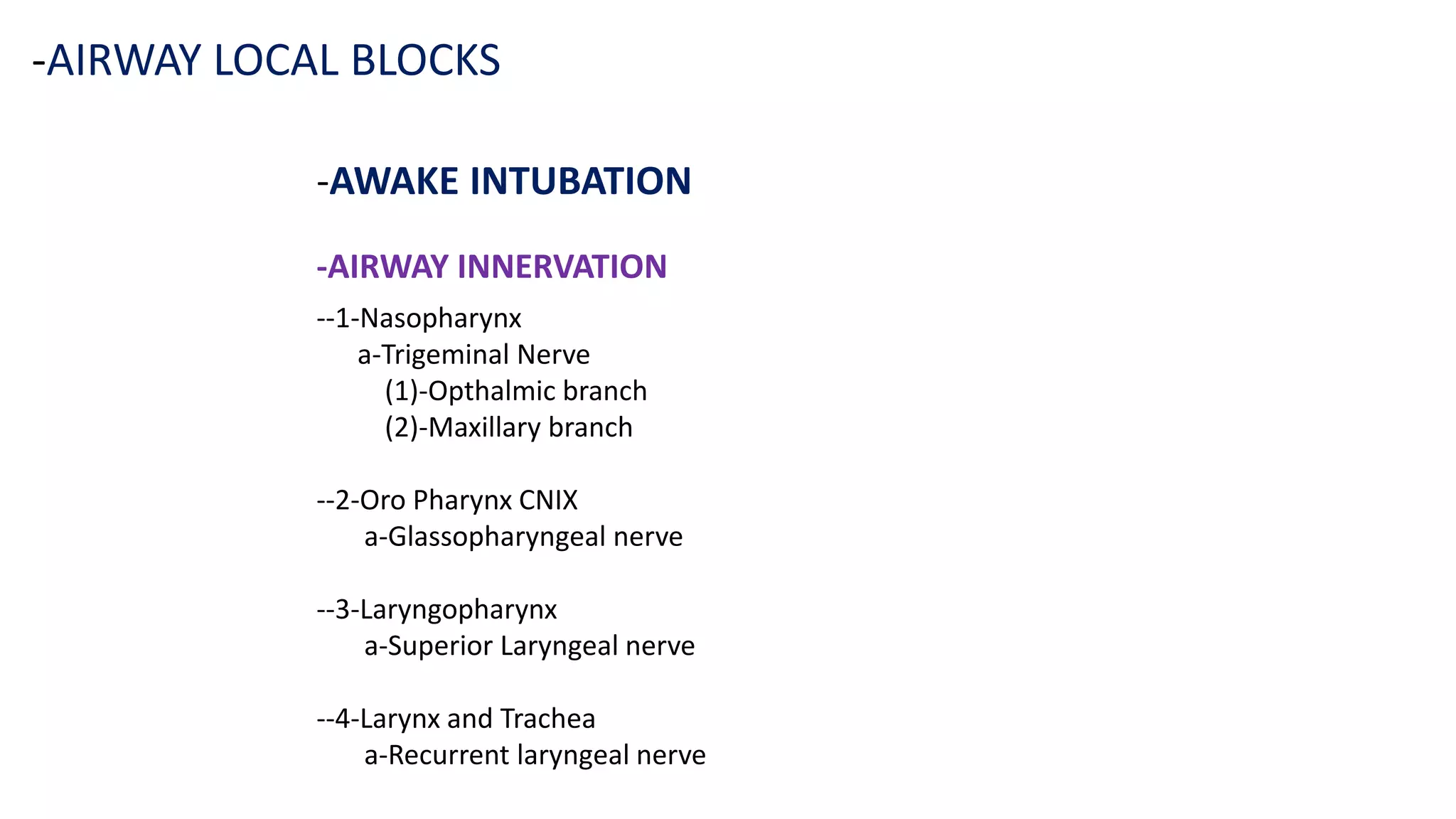 Airway local blocks | PPTX