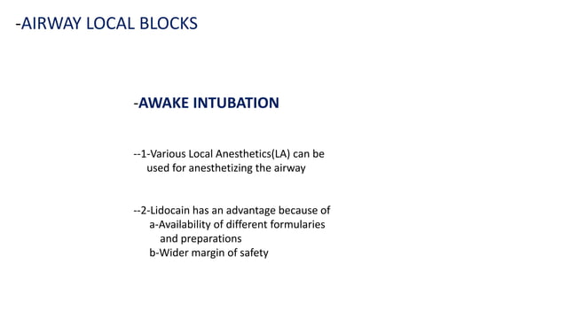 Airway local blocks | PPTX | Ear, Nose and Throat Conditions | Diseases ...
