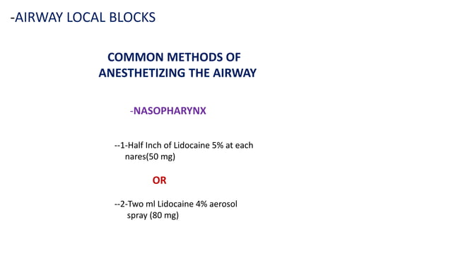 Airway local blocks | PPTX | Ear, Nose and Throat Conditions | Diseases ...