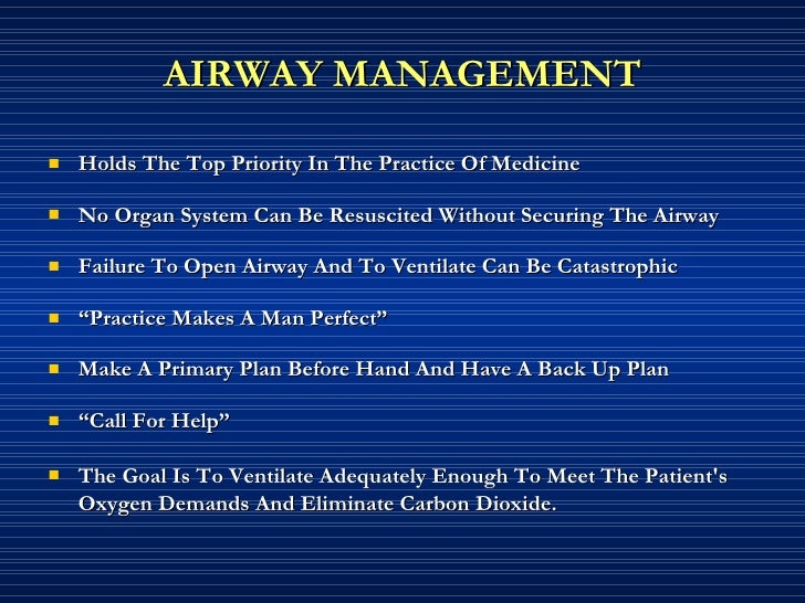 Airway management