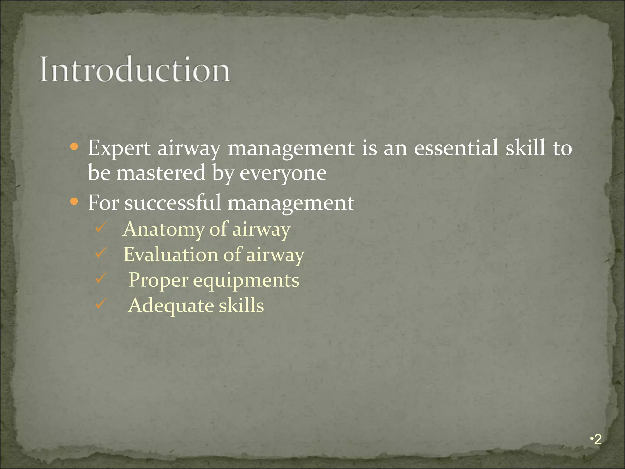 Airway management | PPT