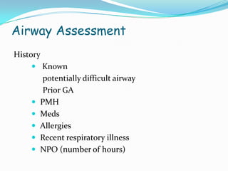 Airway management in for seadtion | PPTX