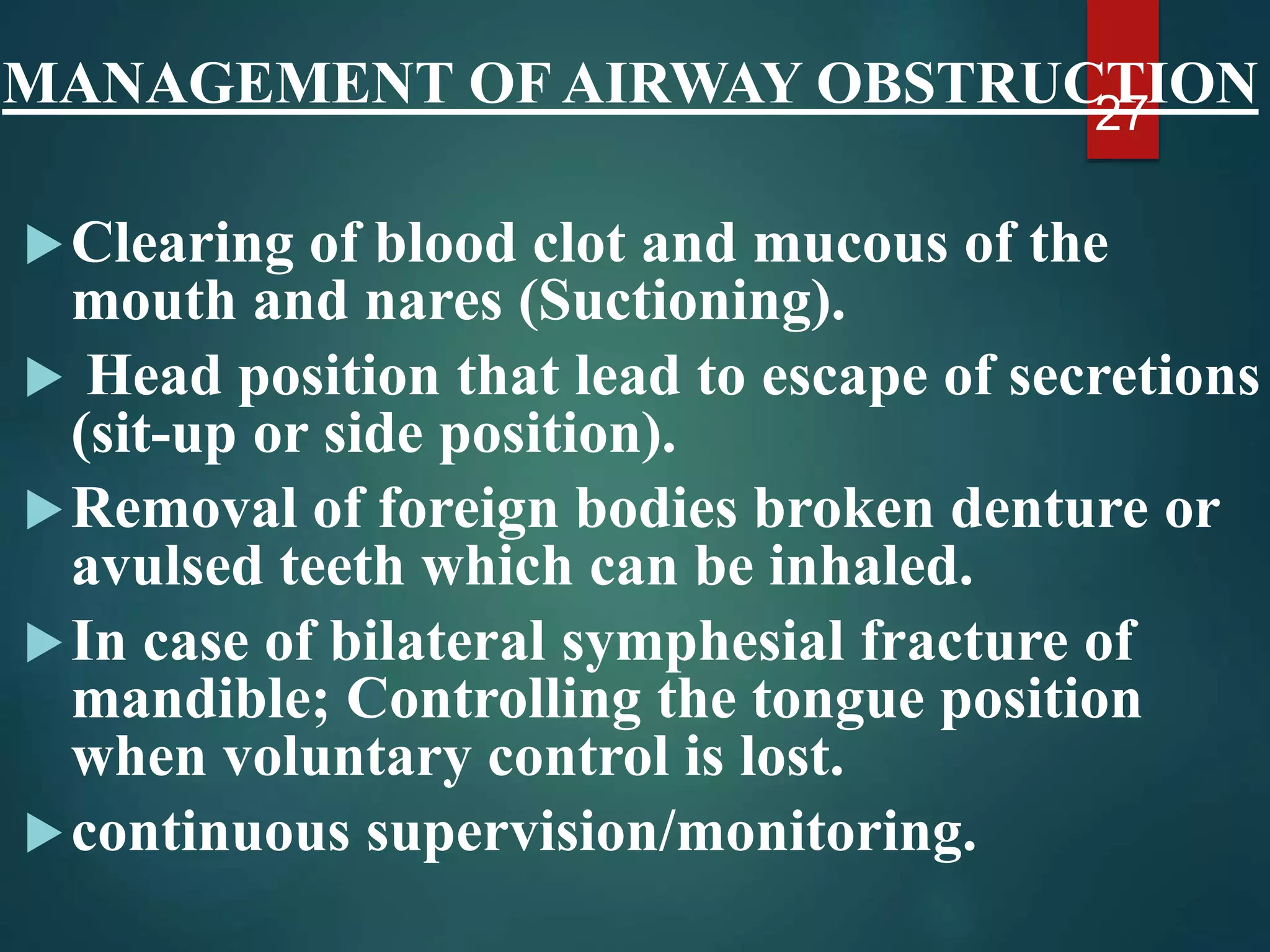 Airway management in maxillofacial trauma | PPTX