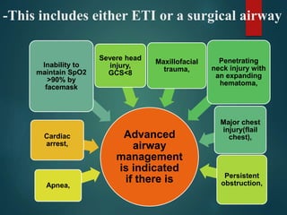 Airway management in maxillofacial trauma | PPTX
