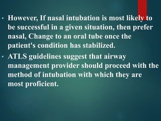 Airway management in maxillofacial trauma | PPTX