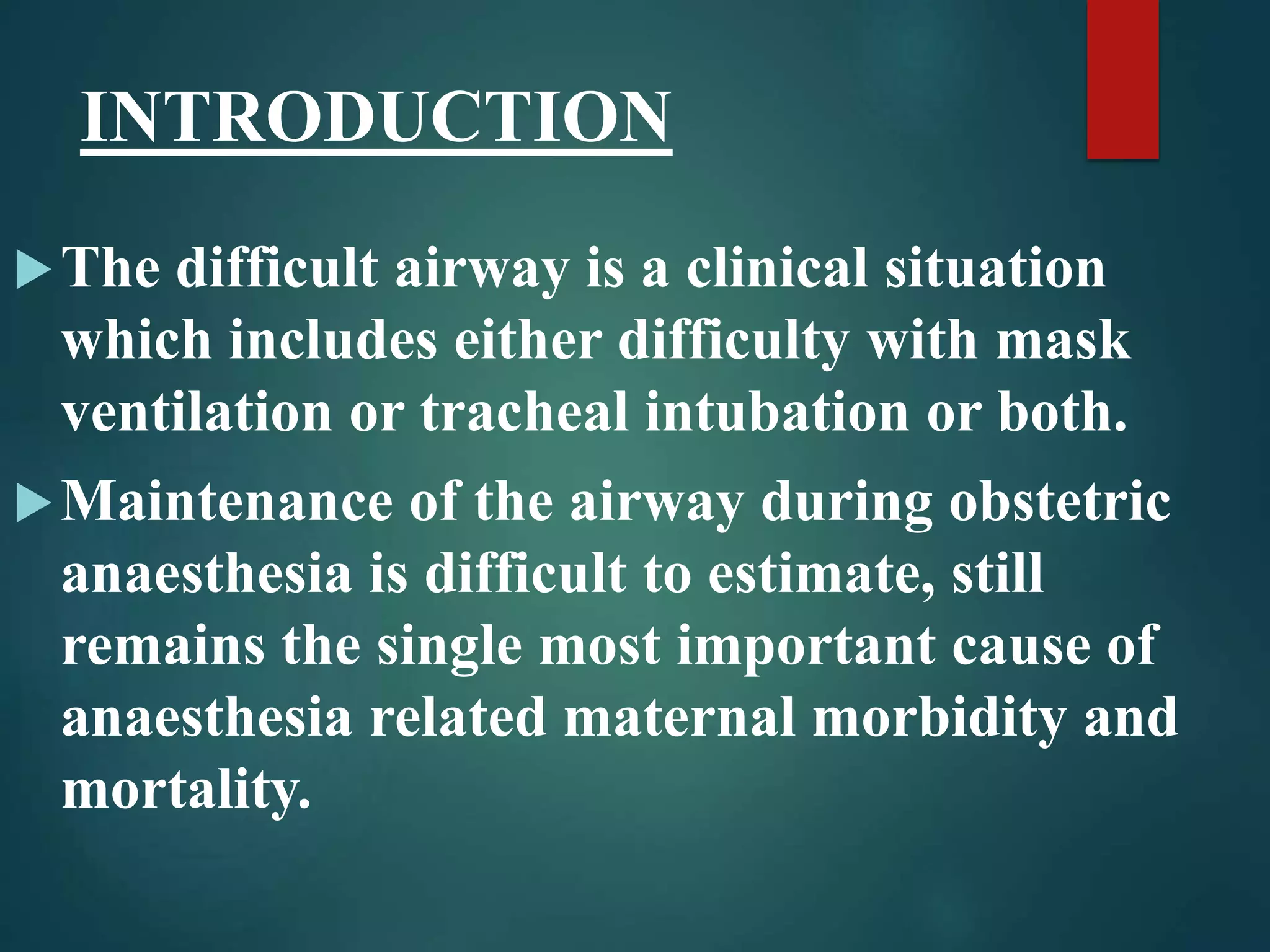 Airway management in obstetrics patient | PPTX
