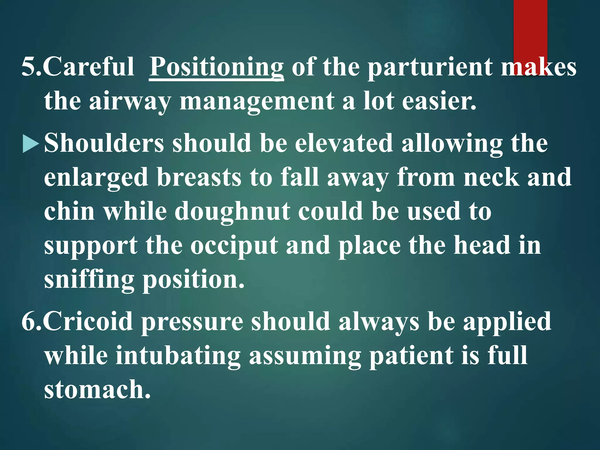 Airway management in obstetrics patient | PPTX