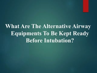 Airway management in obstetrics patient | PPTX